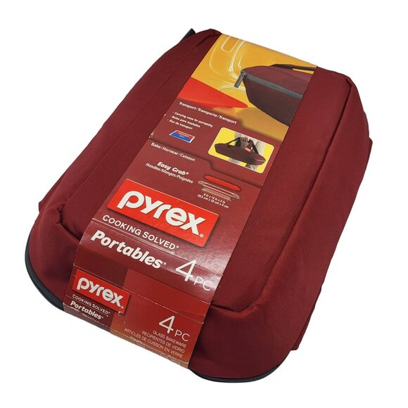 Pyrex | Kitchen | Pyrex 4pc Portables Easy Grab Glass Baking Dish Set ...